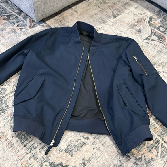 Everlane | Jackets & Coats | Mens Navy Blue Bomber Jacket | Poshmark